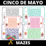 Printable Fiesta Cinco De Mayo Mazes, Cinco De Mayo Games Activities ...