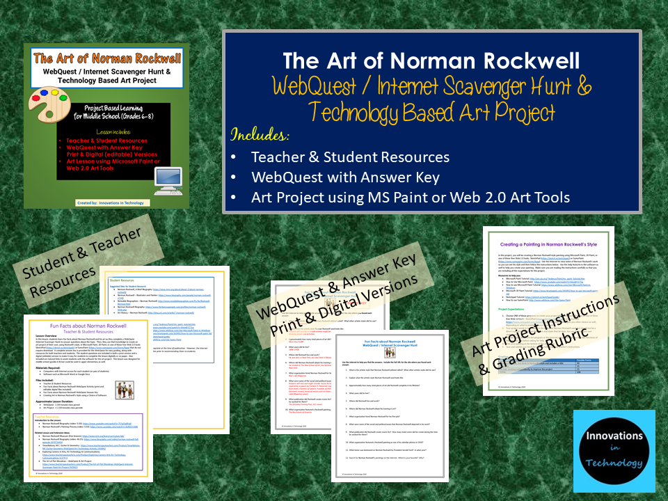 Art of Norman Rockwell – WebQuest & Art Project - Made By Teachers