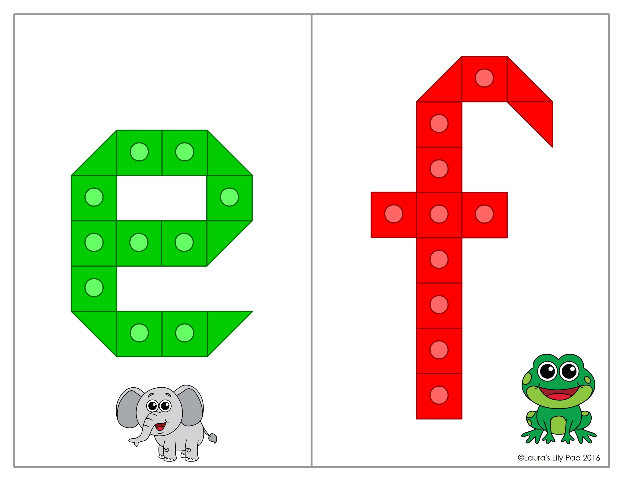 Lowercase Alphabet Building Cubes and Triangles | Made By Teachers