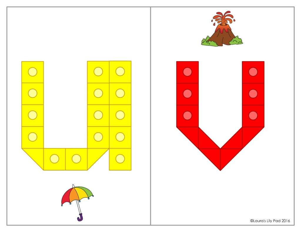 Lowercase Alphabet Building Cubes and Triangles - Made By Teachers