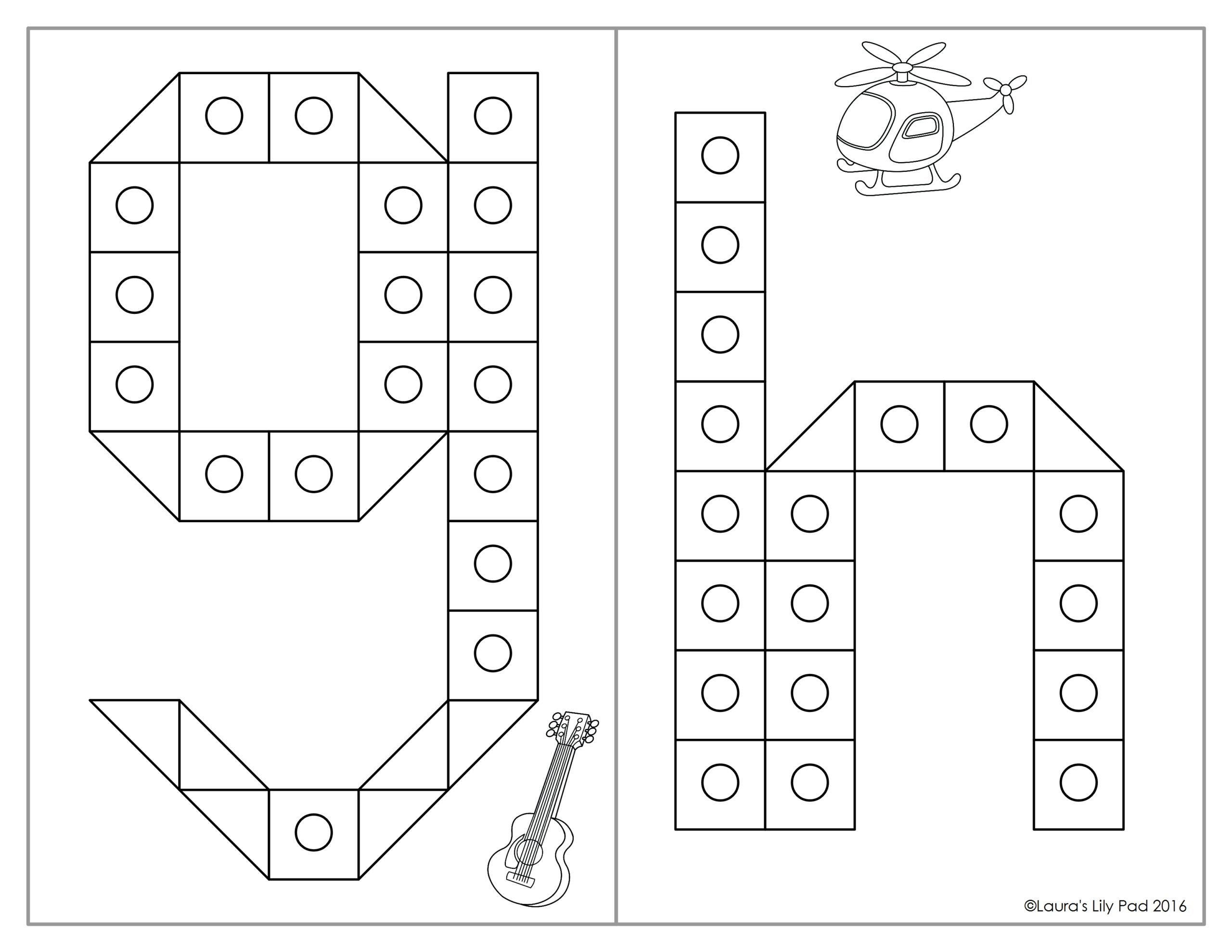 Lowercase Alphabet Building Cubes and Triangles - Made By Teachers