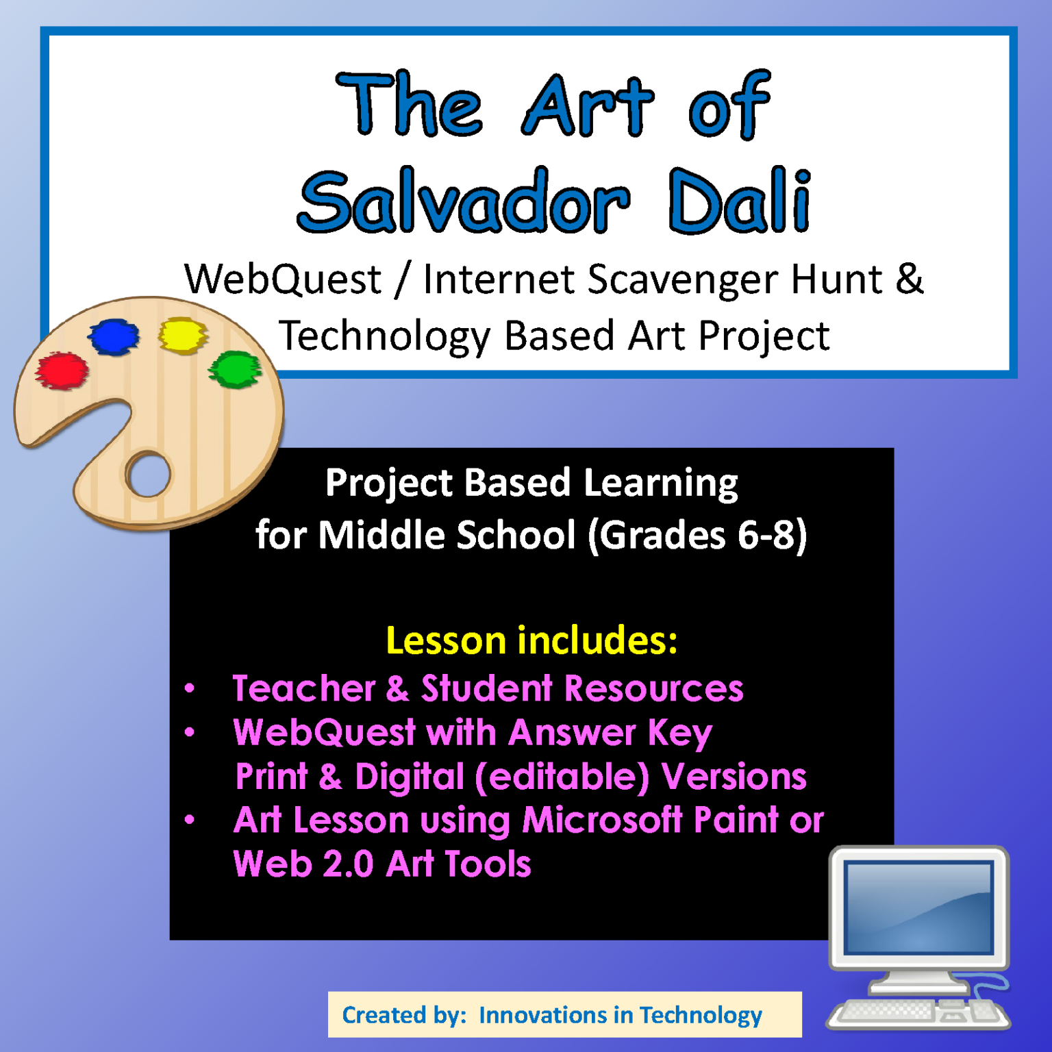 The Art of Salvador Dali - WebQuest & Technology Art Project | Made By ...