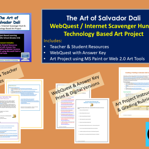 The Art of Salvador Dali - WebQuest & Technology Art Project | Made By ...