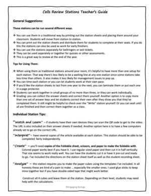 Cells Review Stations - Made By Teachers