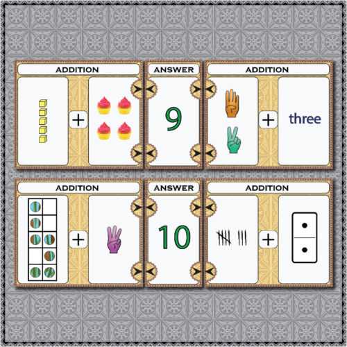 Number Sense Basics Add & Subtract – Matching Different Visual Concepts ...