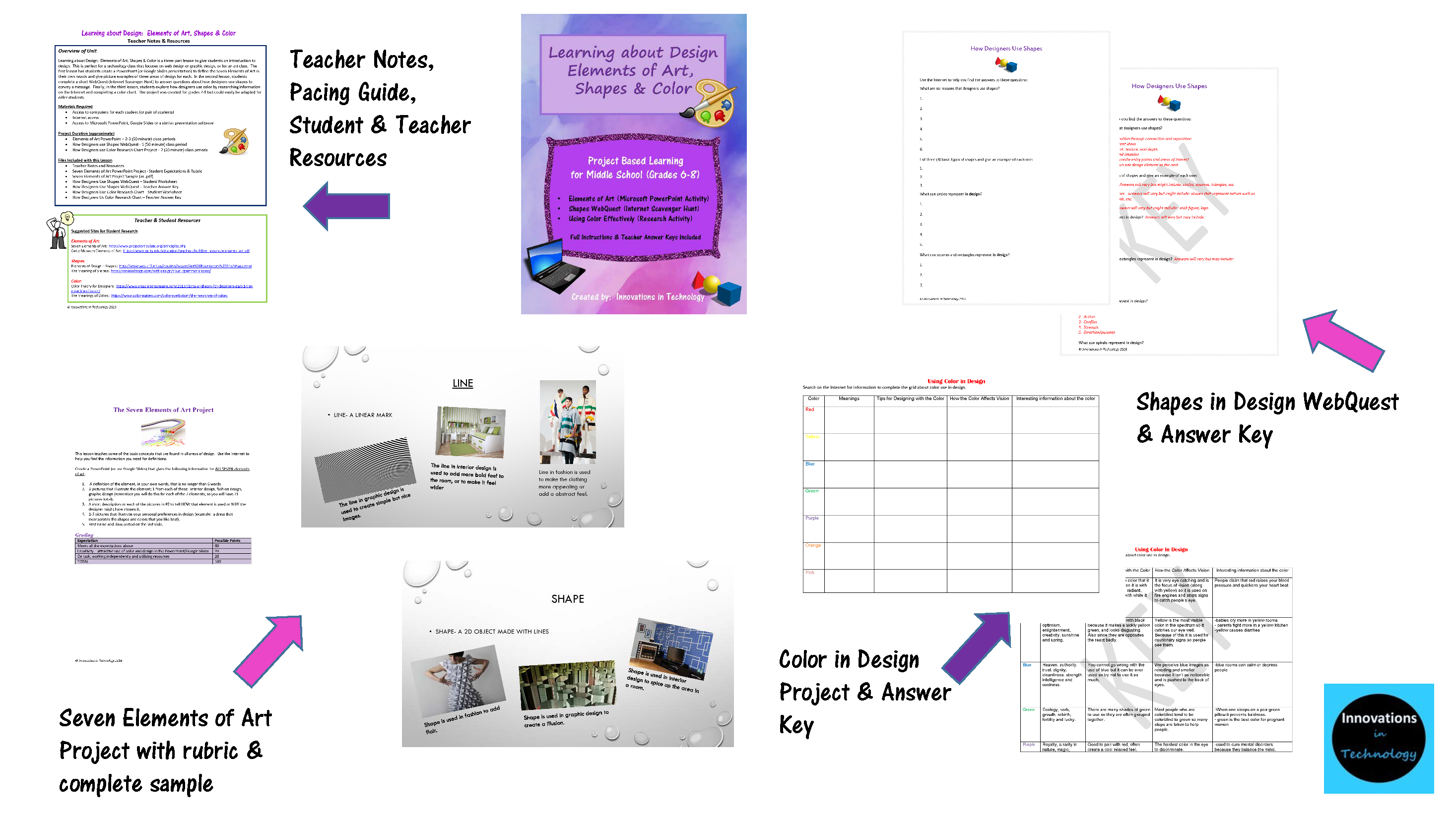 Learning about Design - Elements of Art, Shapes & Colors - Made By Teachers