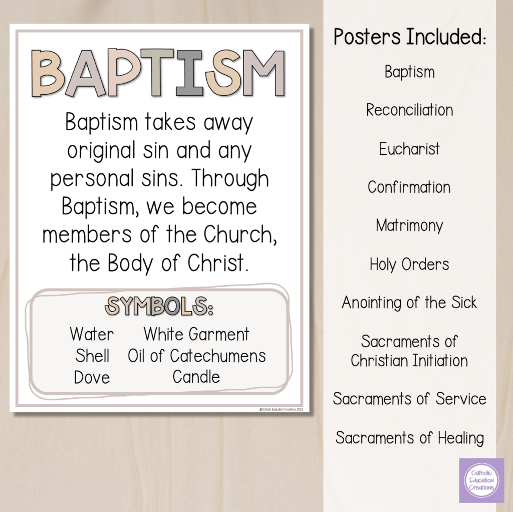 Catholic Education Poster Set BUNDLE | Neutral Color Scheme - Made By ...