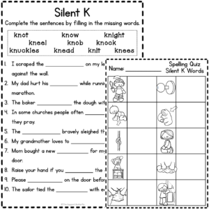 Silent K Worksheets | Made By Teachers
