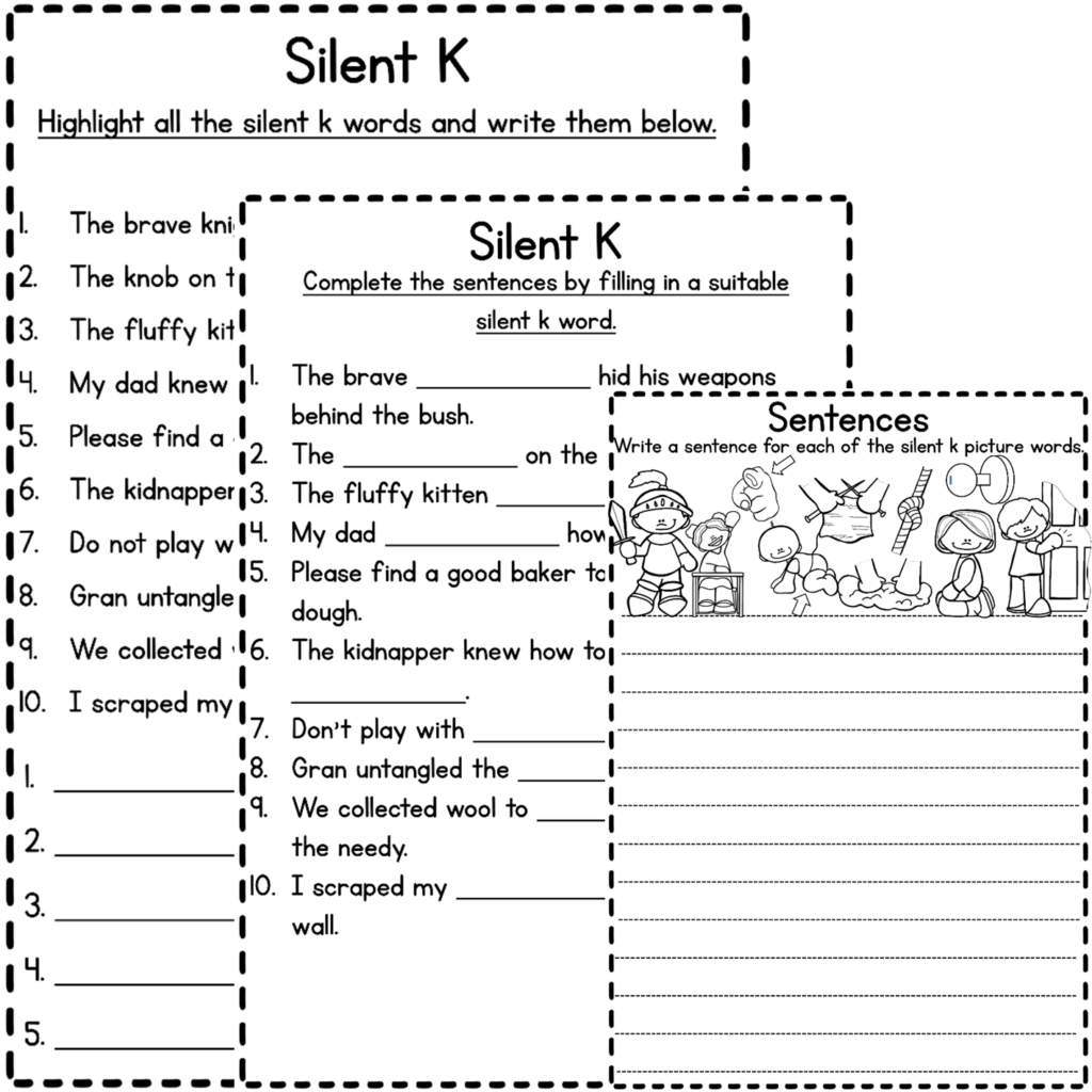 Silent Letter Worksheet Bundle | Made By Teachers