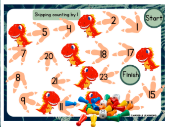 Dinosaur Theme Skip Counting Math Centers - Made By Teachers