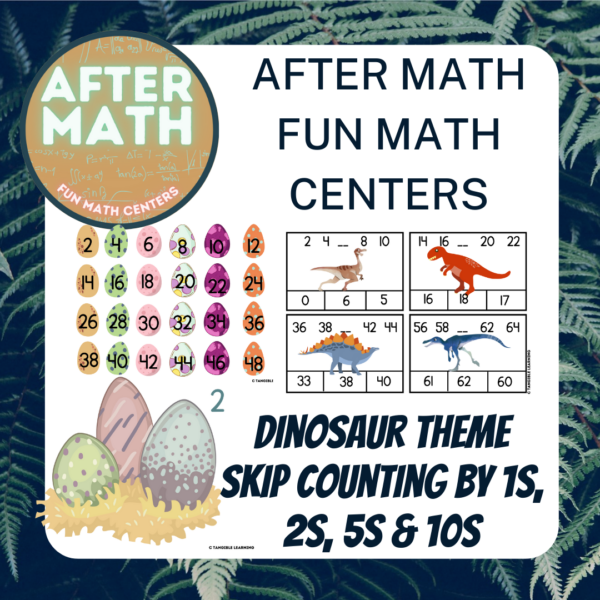 Dinosaur Theme Skip Counting Math Centers - Made By Teachers
