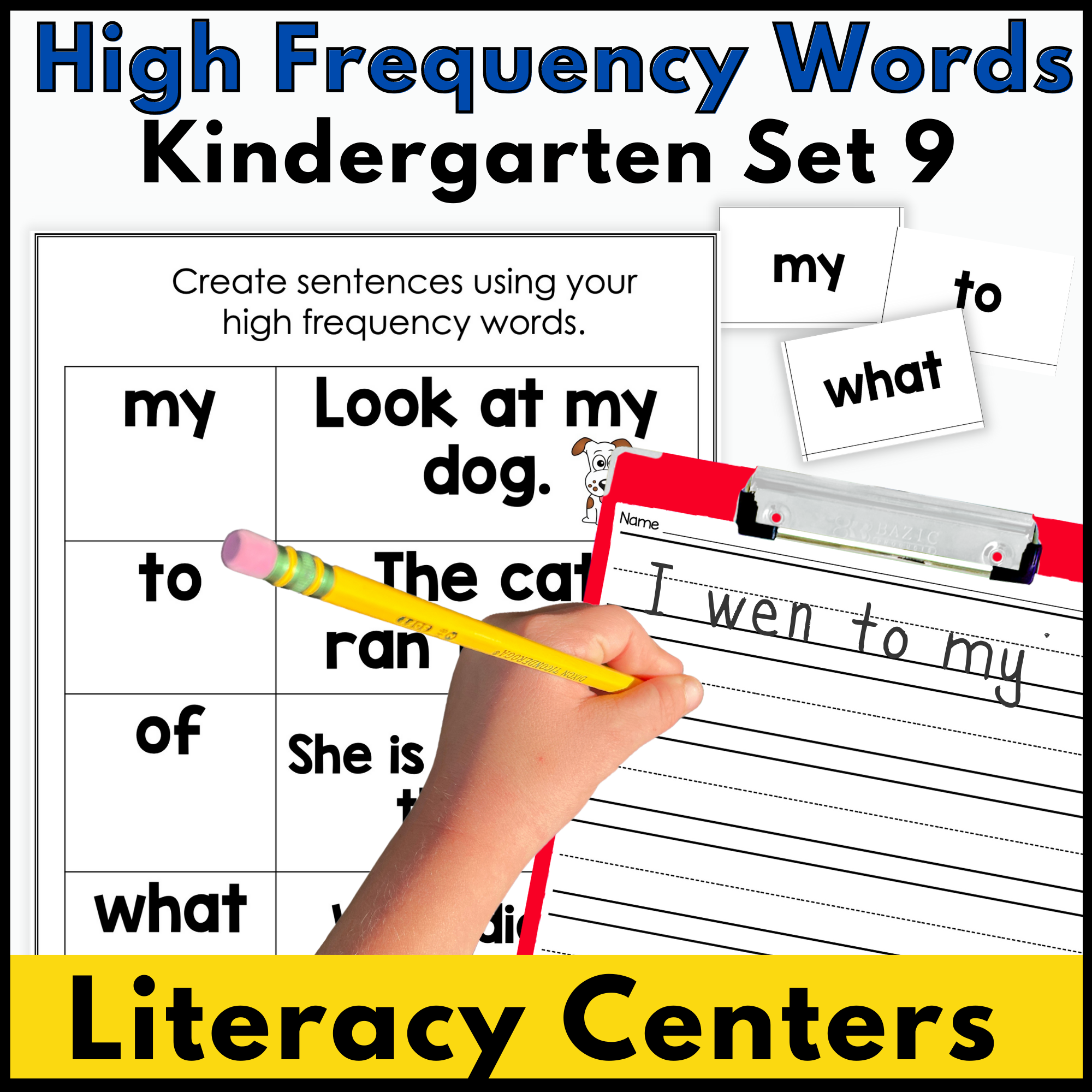 Benchmark Advance High Frequency Word Activities | Kindergarten Unit 9 ...