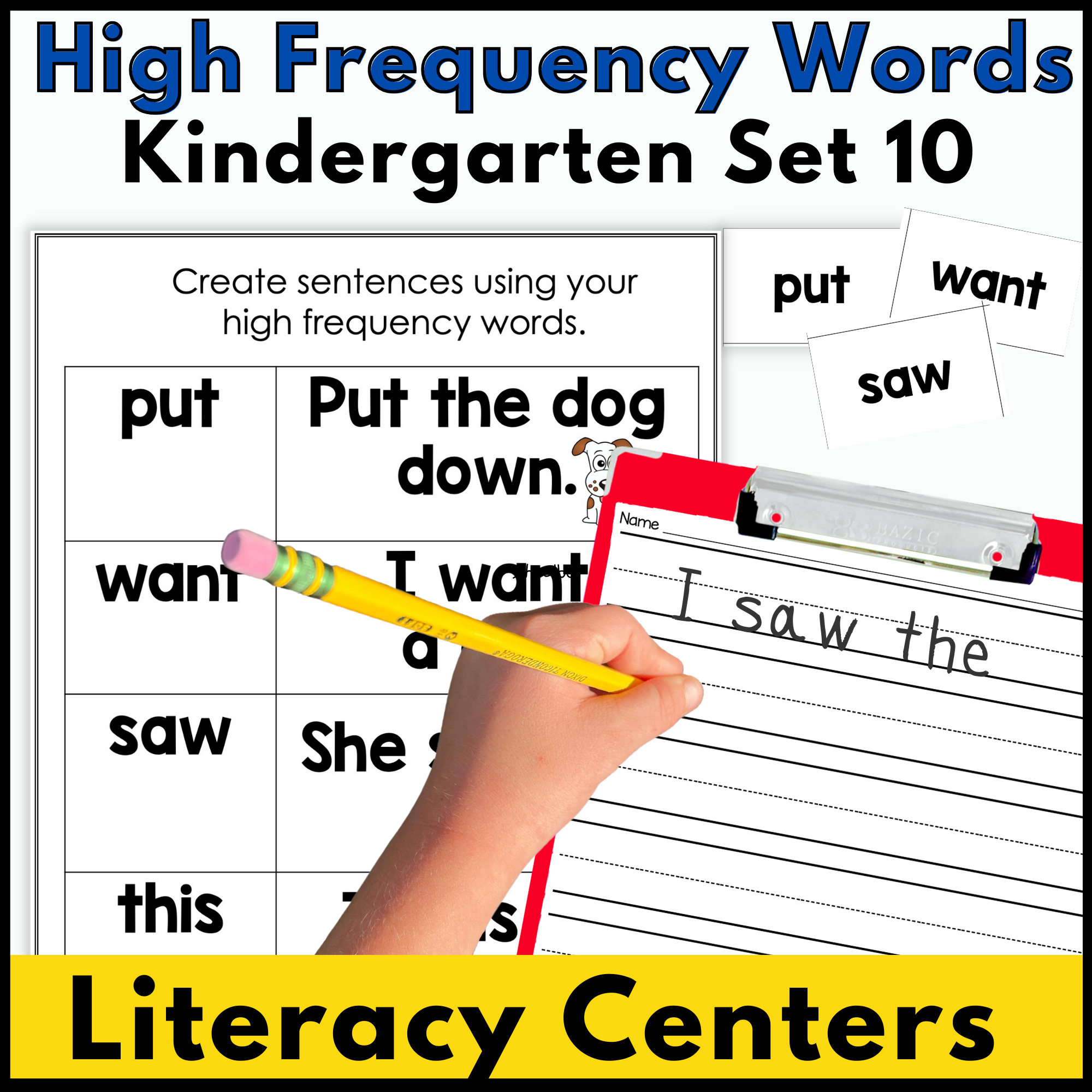 Benchmark Advance High Frequency Word Activities | Kindergarten Unit 10 ...