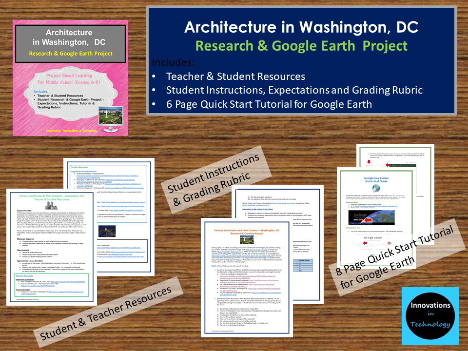 Google Earth - Architectural Landmarks Washington, DC - Made By Teachers