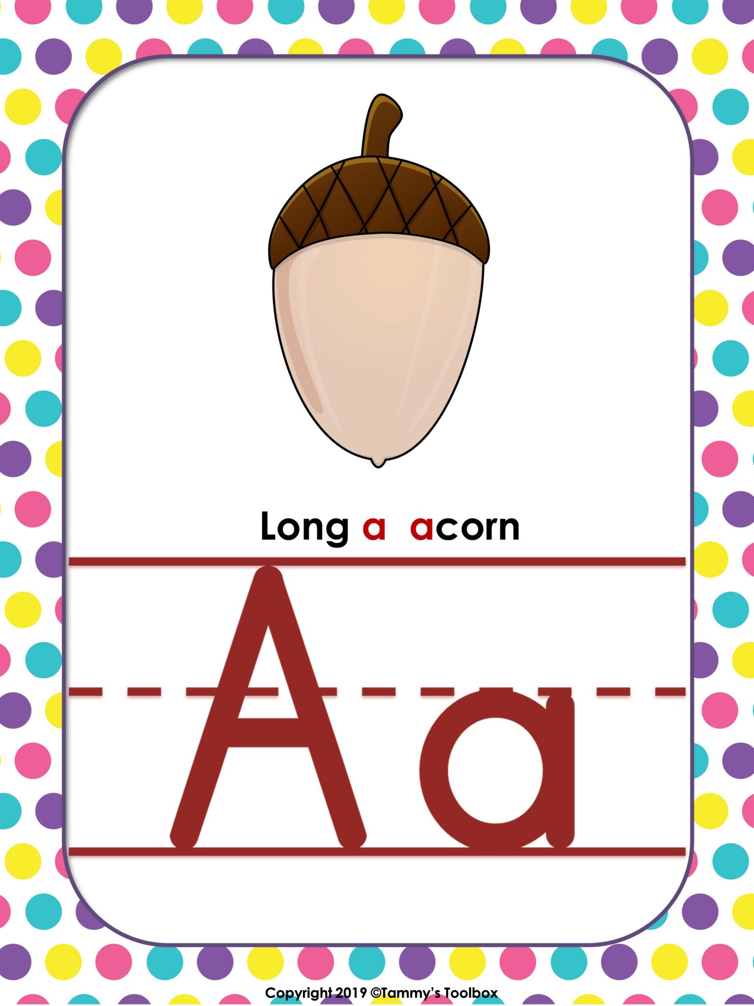 Alphabet Posters and Phonics Charts in Polka Dot Classroom Decor Theme ...