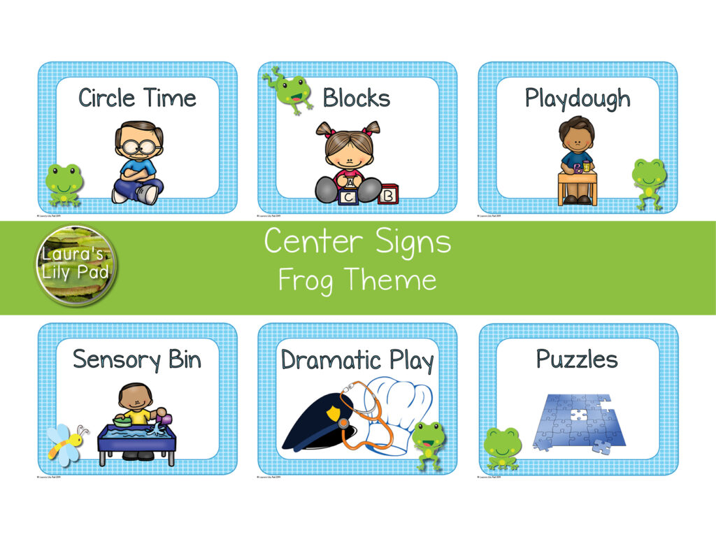 Frog Center Signs - Made By Teachers