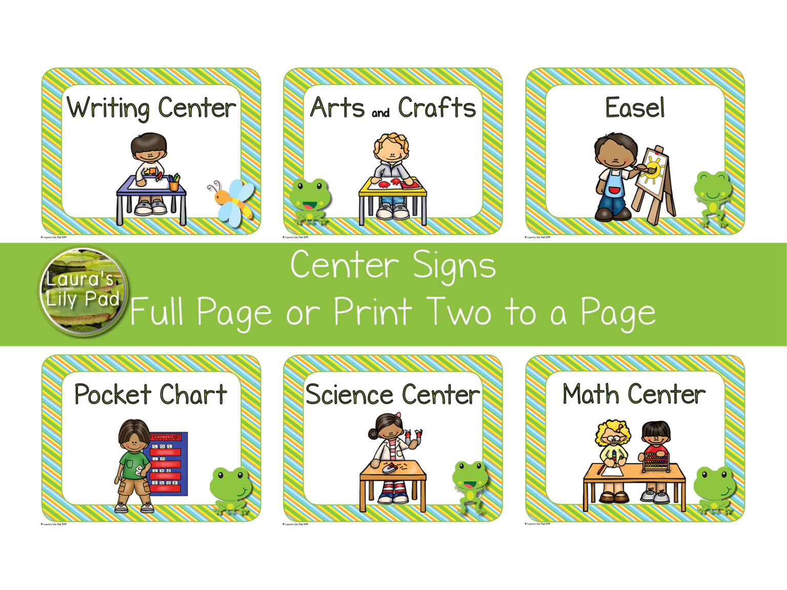 Frog Center Signs - Made By Teachers