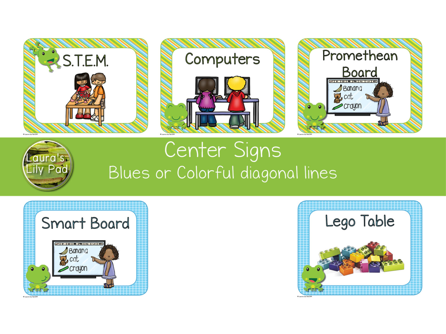 Frog Center Signs - Made By Teachers