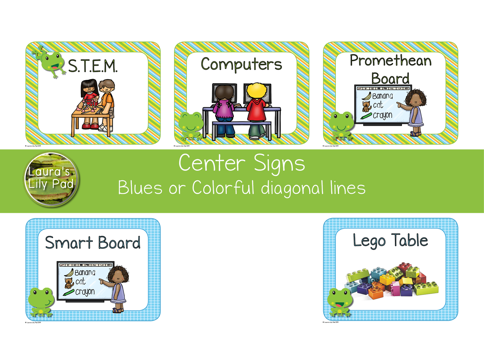 Frog Center Signs - Made By Teachers