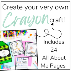 All About Me Writing Activity & Crayon Craft - Made By Teachers