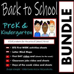 Back to School Prek/K BUNDLE! - Made By Teachers