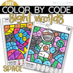 FREE Space Color by Sight Word Pre-Primer and Primer Editable | Made By ...