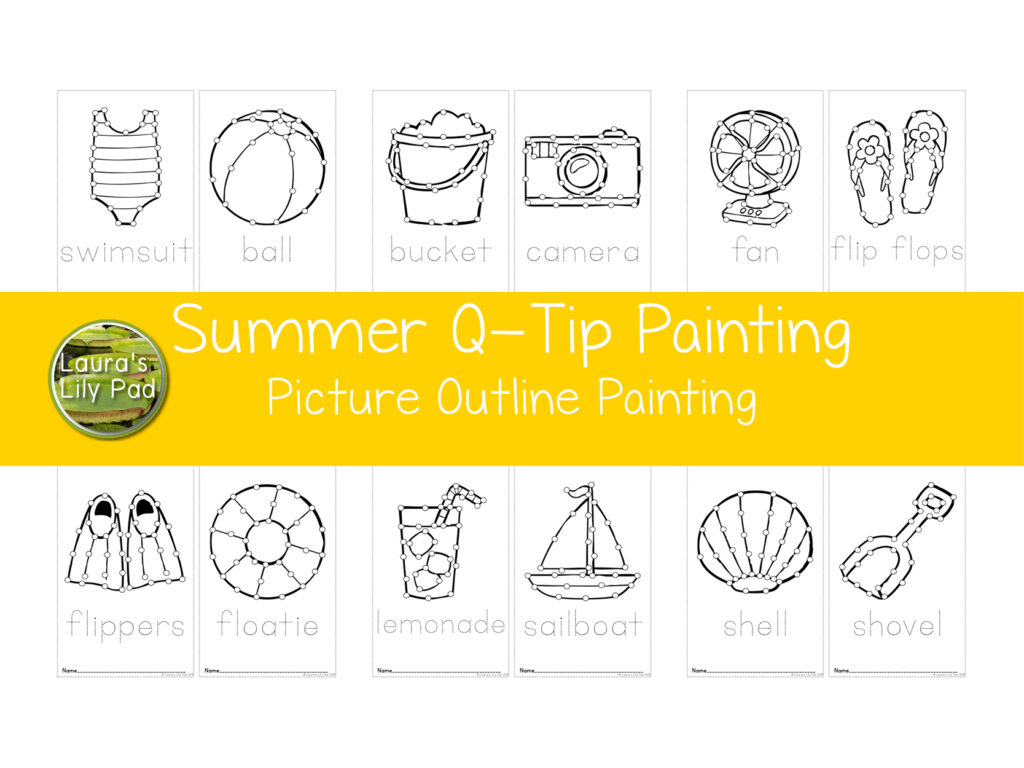 Summer Q-tip Painting | Made By Teachers