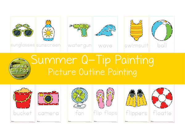 Summer Q-tip Painting - Made By Teachers