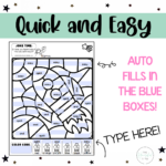 FREE Space Color by Sight Word Pre-Primer and Primer Editable - Made By ...