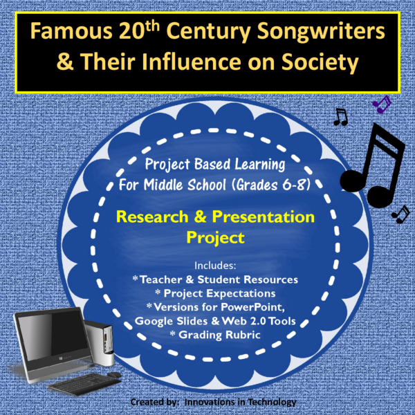 20th Century Songwriters - Technology Presentation Project | Made By ...
