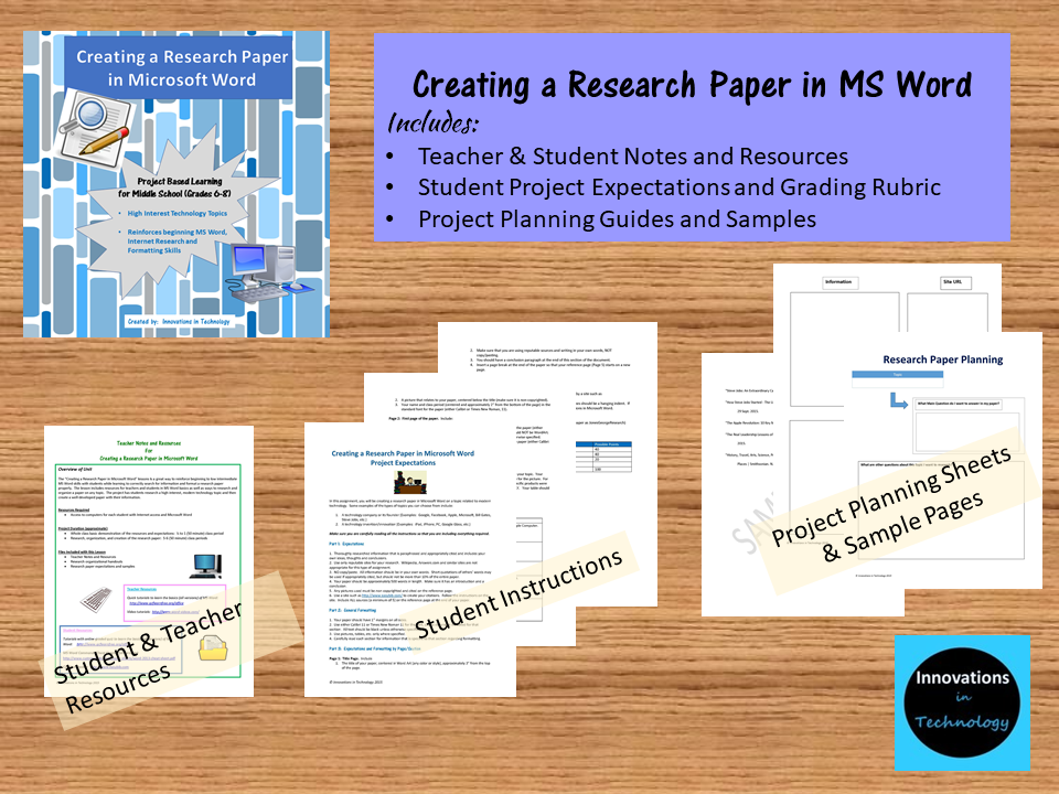 Creating a Research Paper in Microsoft Word - Made By Teachers