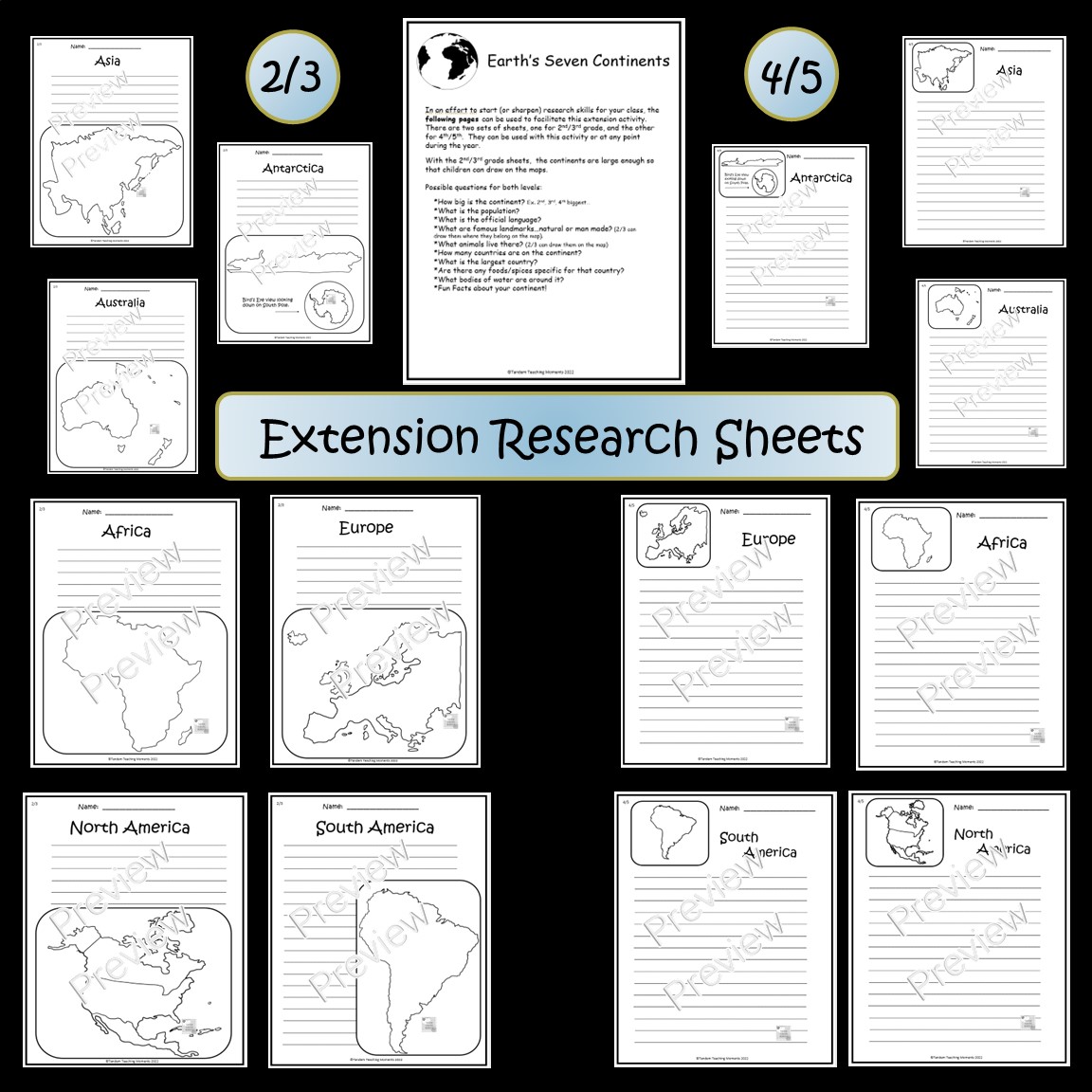 Earth's Continents/Oceans 2nd-5th Video & Worksheets | Made By Teachers