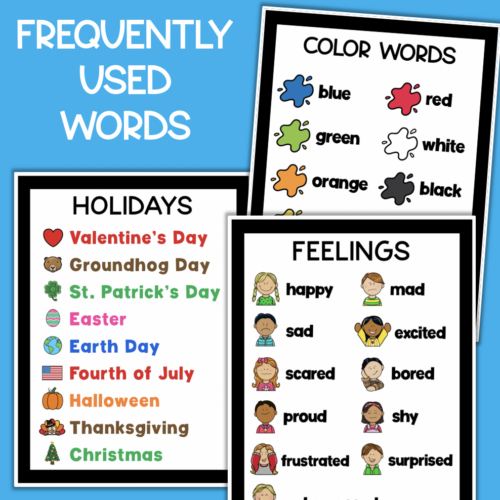 WRITING CENTER Posters Themed Word Lists Anchor Charts Banner - Made By ...