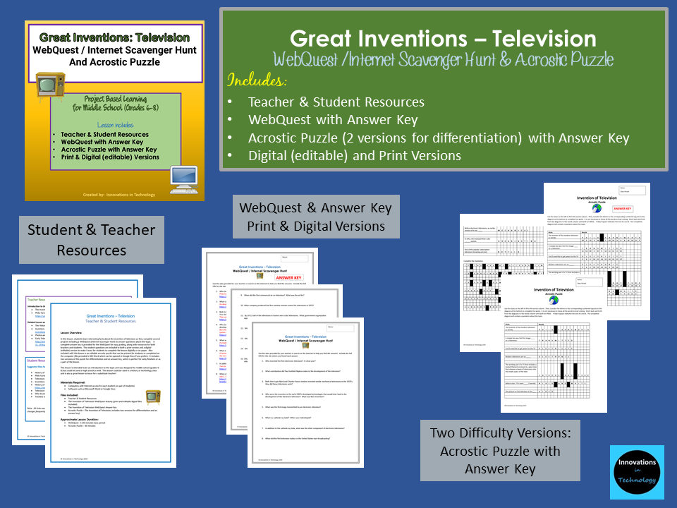 Great Inventions - Media Bundle: Radio, TV & The Internet | Made By ...