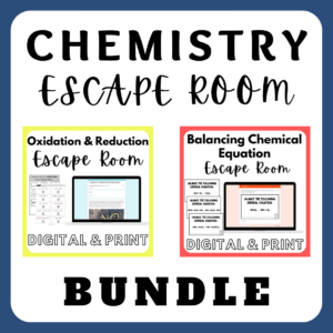 CHEMISTRY REDOX Oxidation & Reduction Escape Room Activity [Printable ...