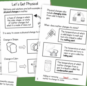 Physical and Chemical CHANGES IN MATTER Interactive Science Book - Made ...