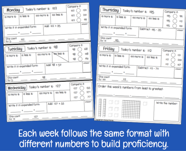 Grade 2 NUMBER OF THE DAY 9 Weeks of Daily Math - Made By Teachers
