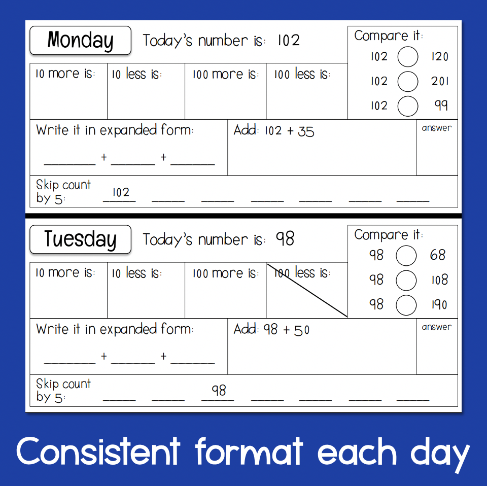 Grade 2 NUMBER OF THE DAY 9 Weeks of Daily Math | Made By Teachers