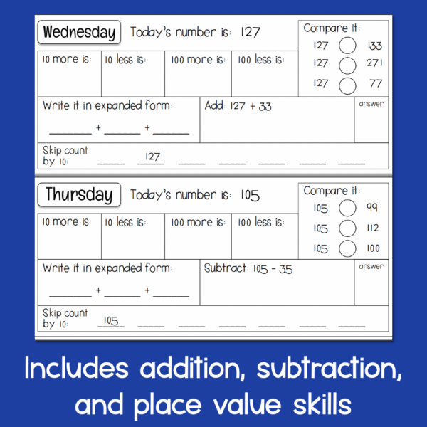 Grade 2 NUMBER OF THE DAY 9 Weeks of Daily Math | Made By Teachers