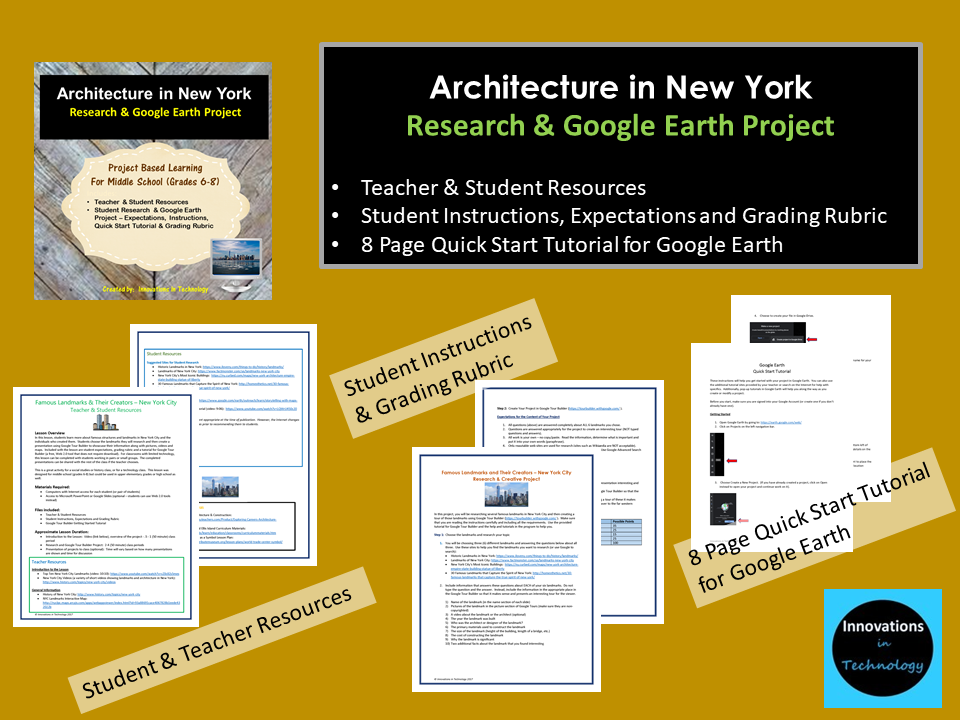 Google Earth - Architectural Landmarks New York City | Made By Teachers