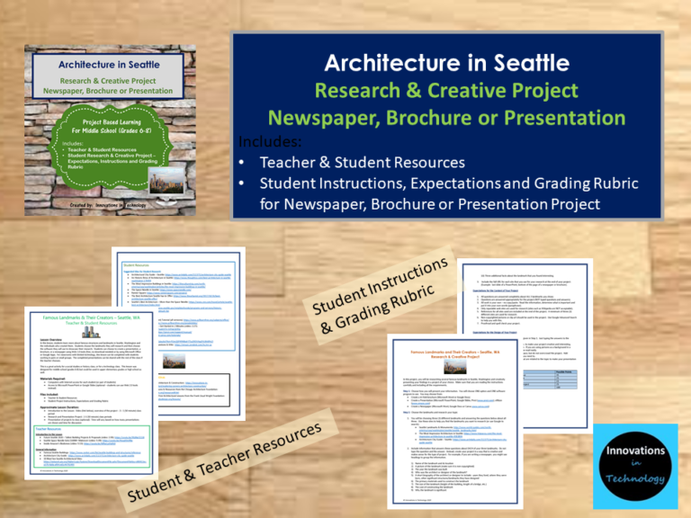 Famous Architectural Landmarks Seattle - Brochure, Newspaper | Made By ...