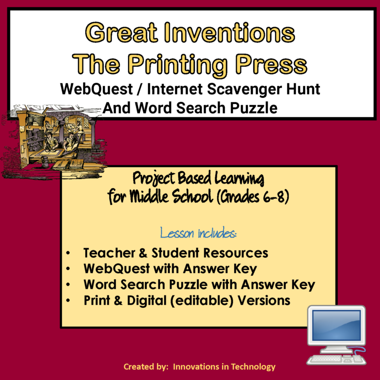Great Inventions - The Printing Press - Made By Teachers