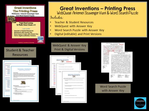 Great Inventions - The Printing Press - Made By Teachers