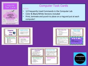 Computer Lab Task Cards - Made By Teachers