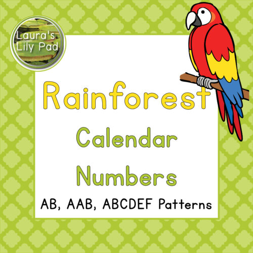 Calendar Number Cards Rainforest Animals Theme - Made By Teachers