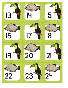Calendar Number Cards Rainforest Animals Theme | Made By Teachers