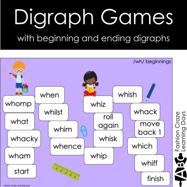 Short Vowel Digraph Games with Beginning and Ending Digraphs - Made By ...