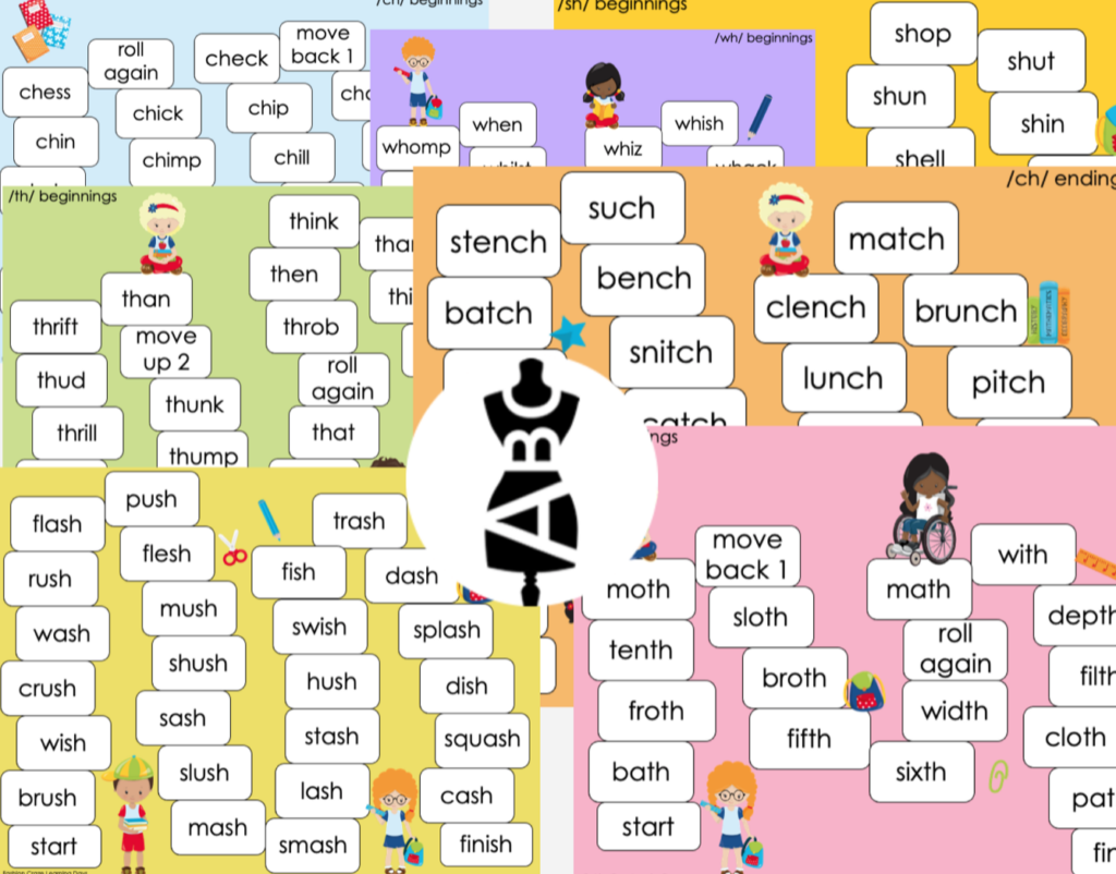 Short Vowel Digraph Games with Beginning and Ending Digraphs - Made By ...