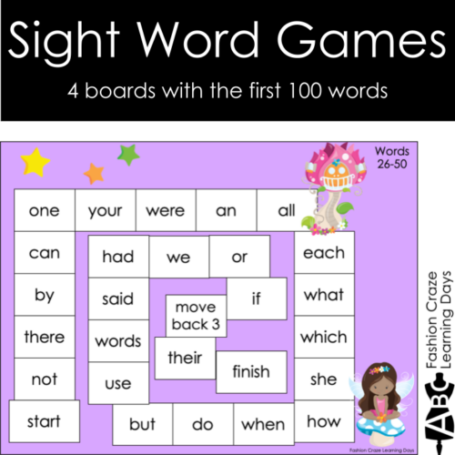 First 100 Sight Word Games - Made By Teachers