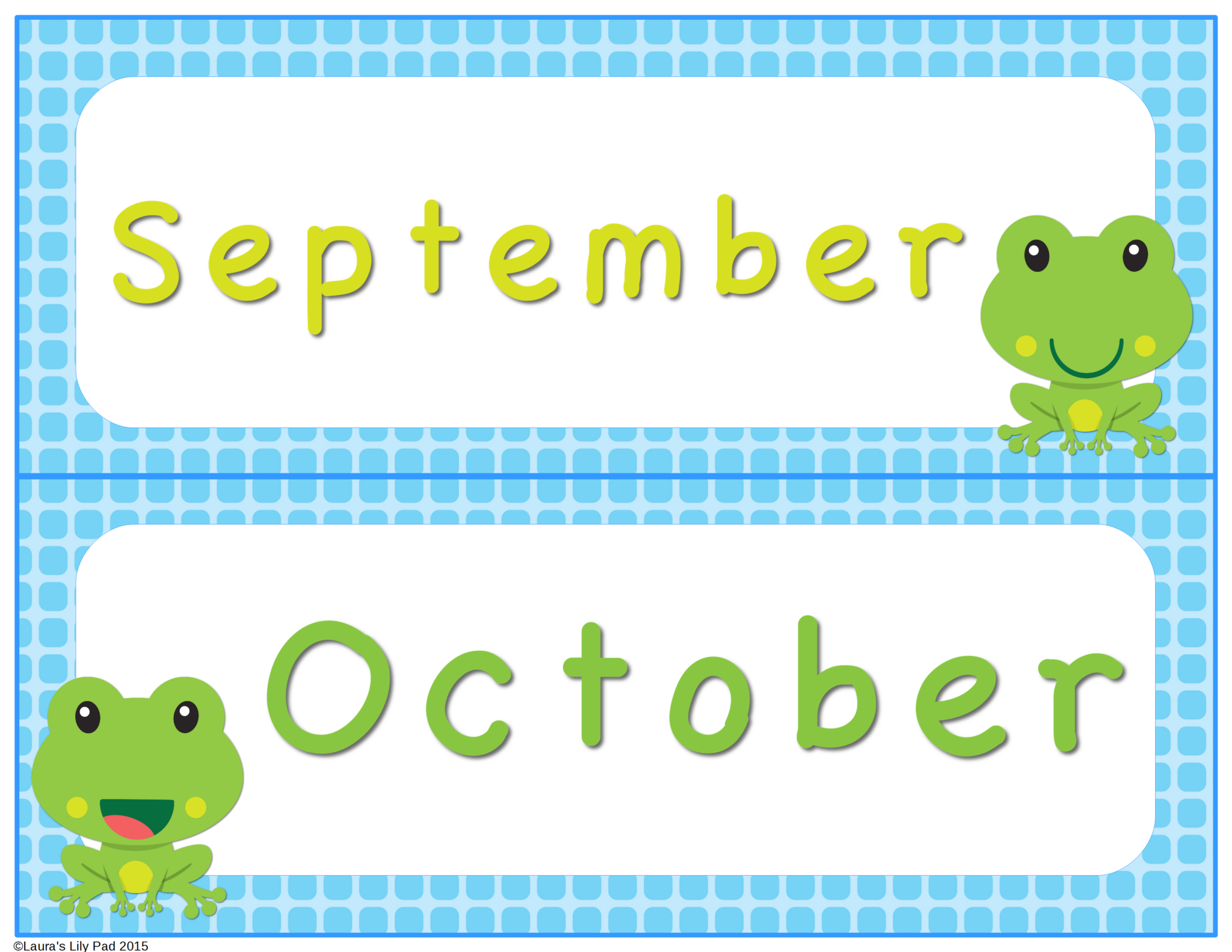 Calendar Frog Pond Theme Set - Made By Teachers